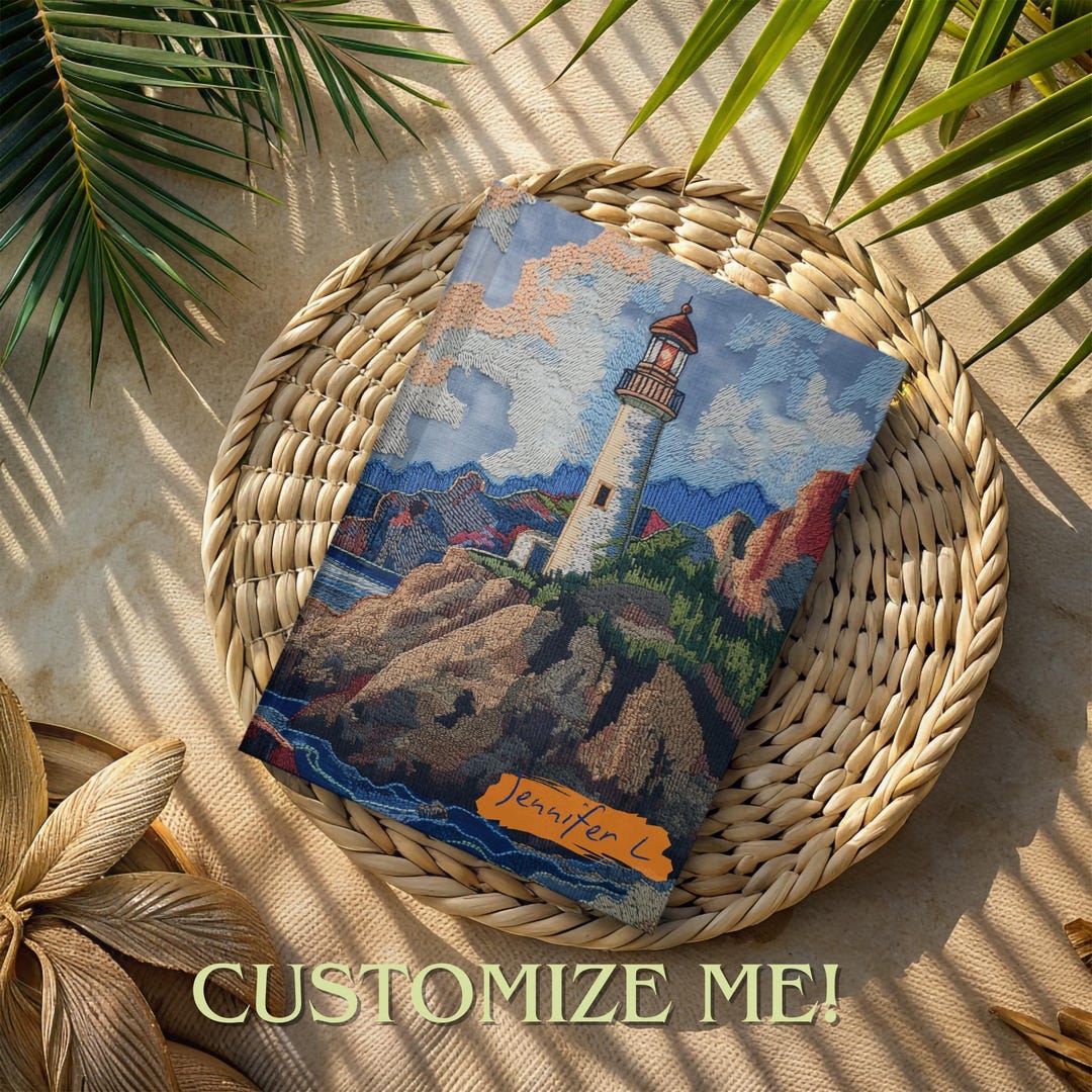 Personalized Lighthouse Journal: Coastal Lined Notebook, Gift for ...