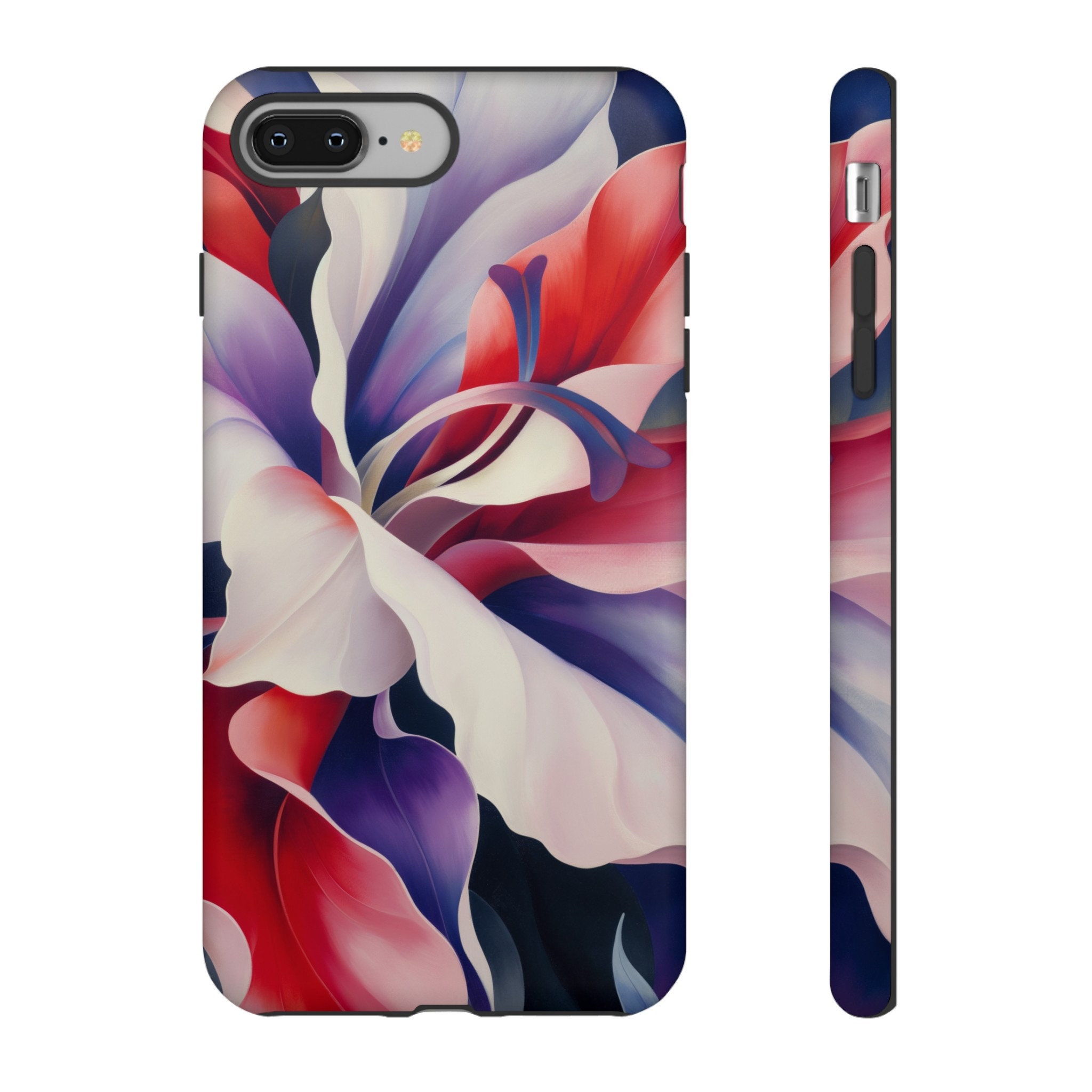 Vibrant Abstract O'keeffe Inspired Contemporary Art Phone Case, Red and ...