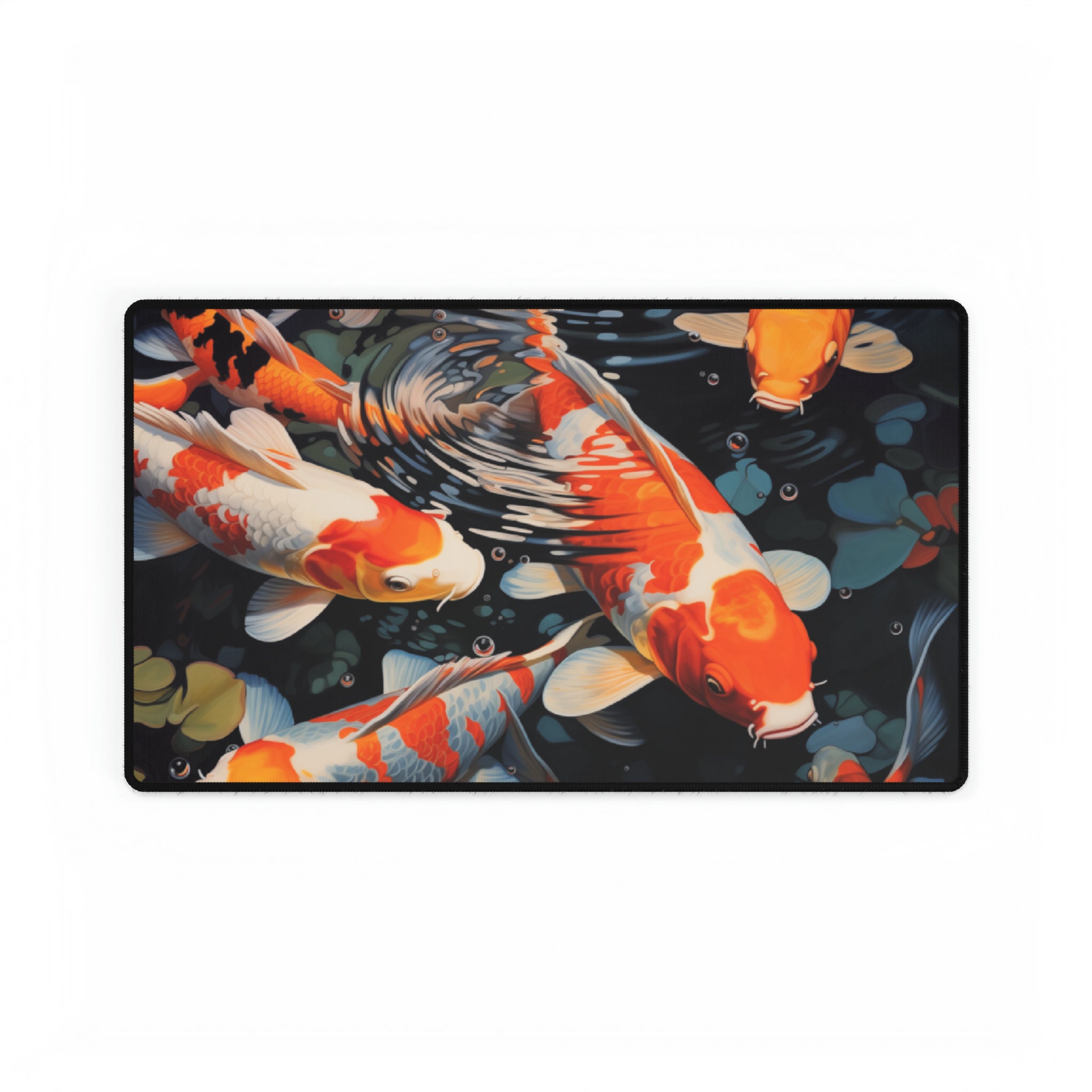 Tranquil Koi Pond Desk Mat Zen-inspired Desk Accessory for Productivity ...