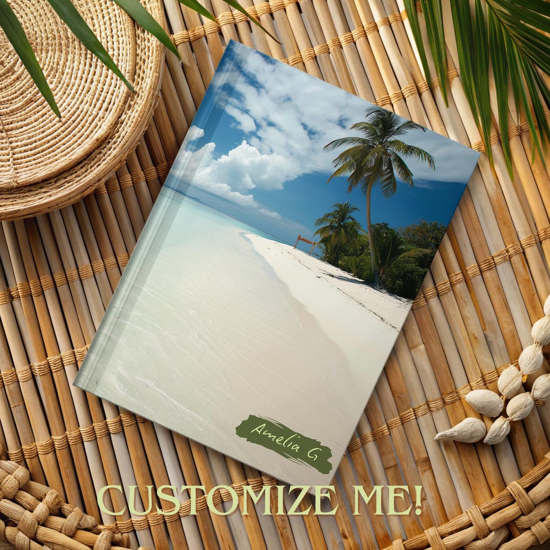 Customizable Beach Travel Journal: Maldives Inspired Notebook, 150 ...