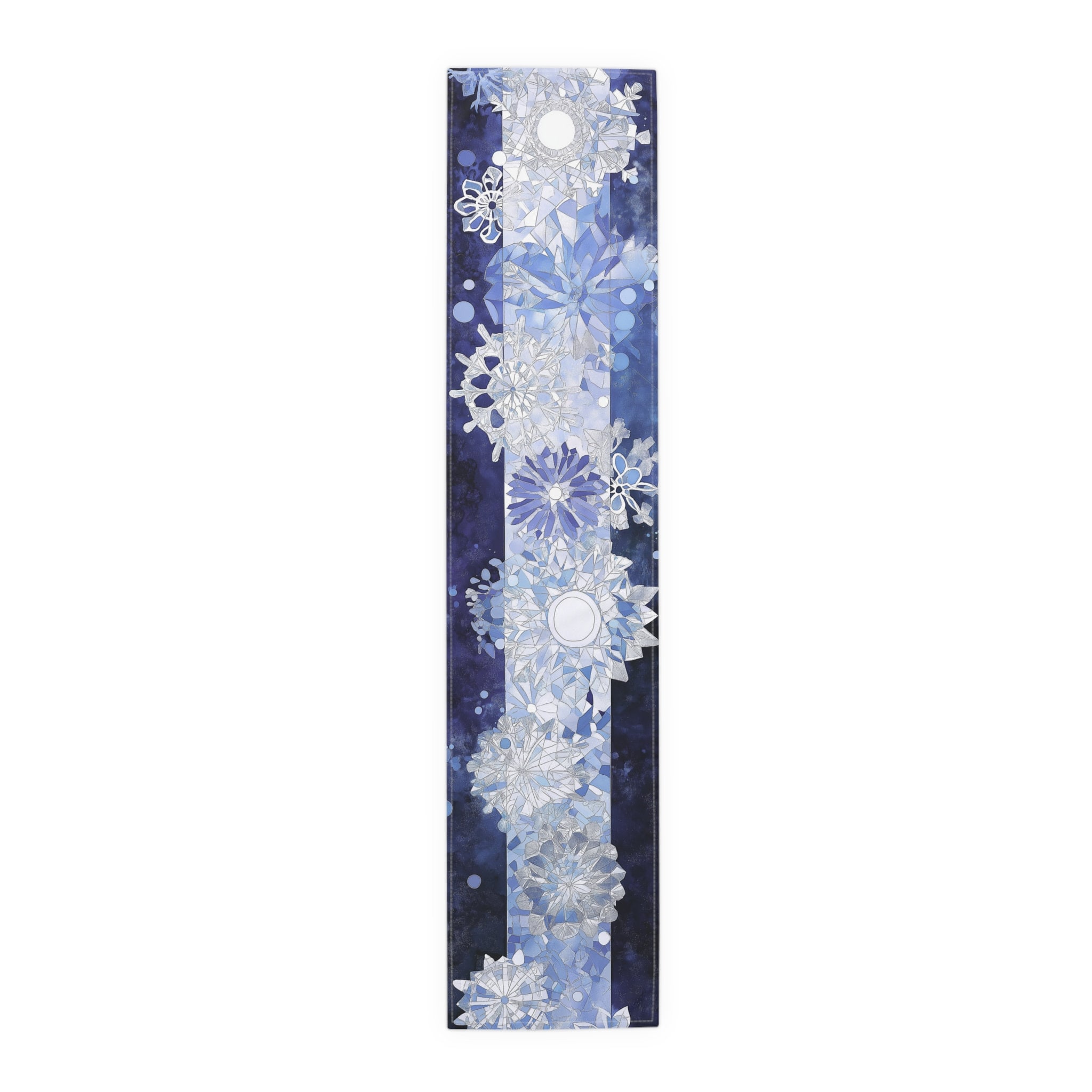 Icy Blue Snowflake Table Runner: Geometric Winter Holiday Decor - Etsy
