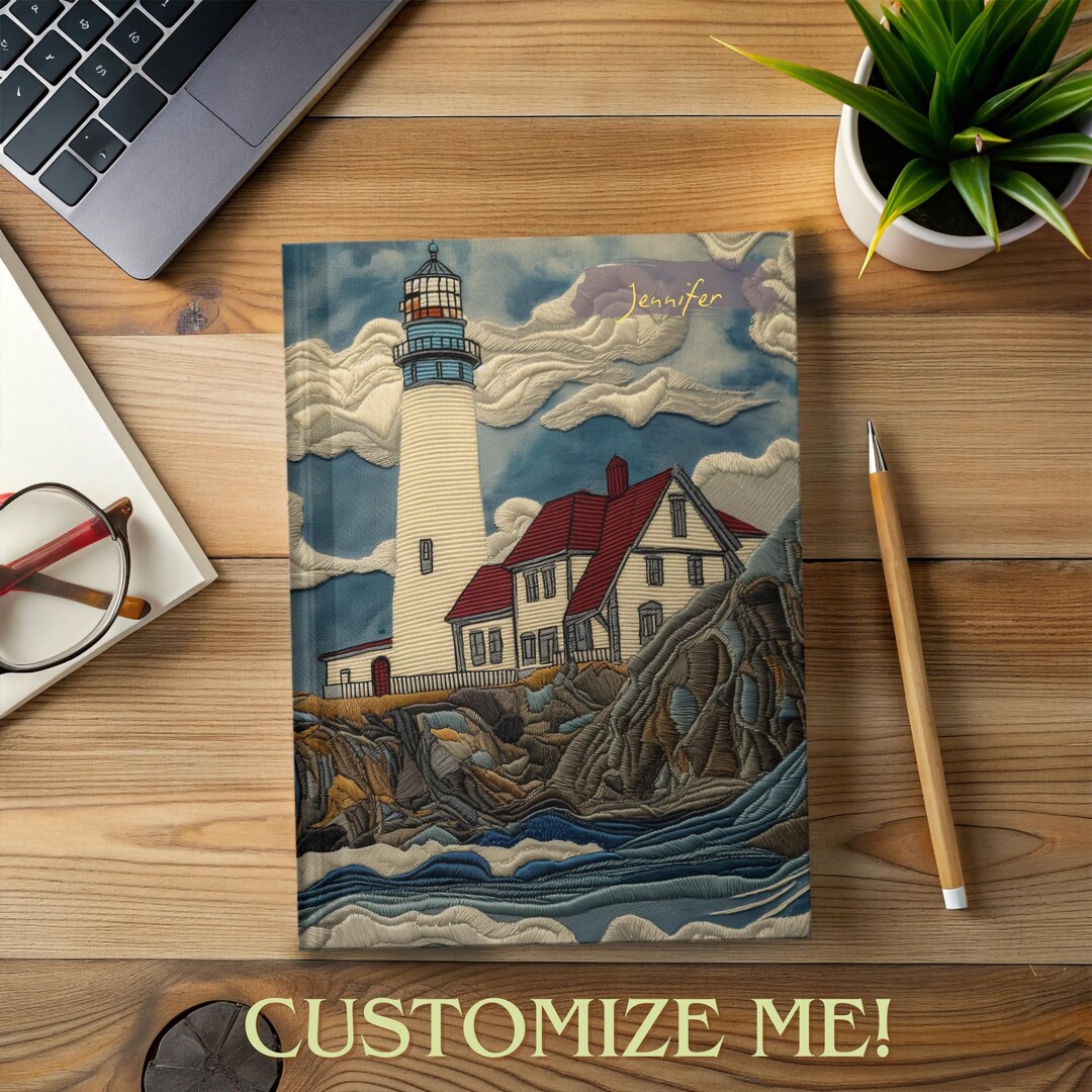 Personalized Lighthouse Journal: Coastal Notebook for Travelers ...