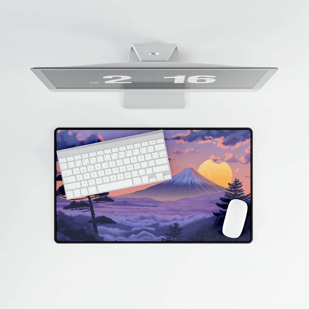Personalized Mount Fuji Desk Mat Colorful Japanese Art Mouse Pad Large ...