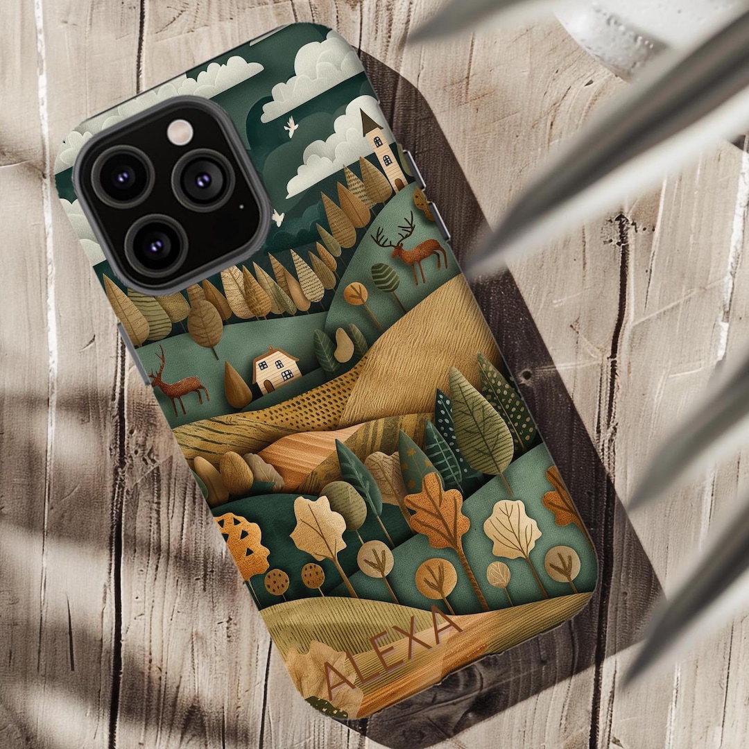 Collage Cottagecore Phone Case, Paper Cutout Design, Cozy Aesthetic ...