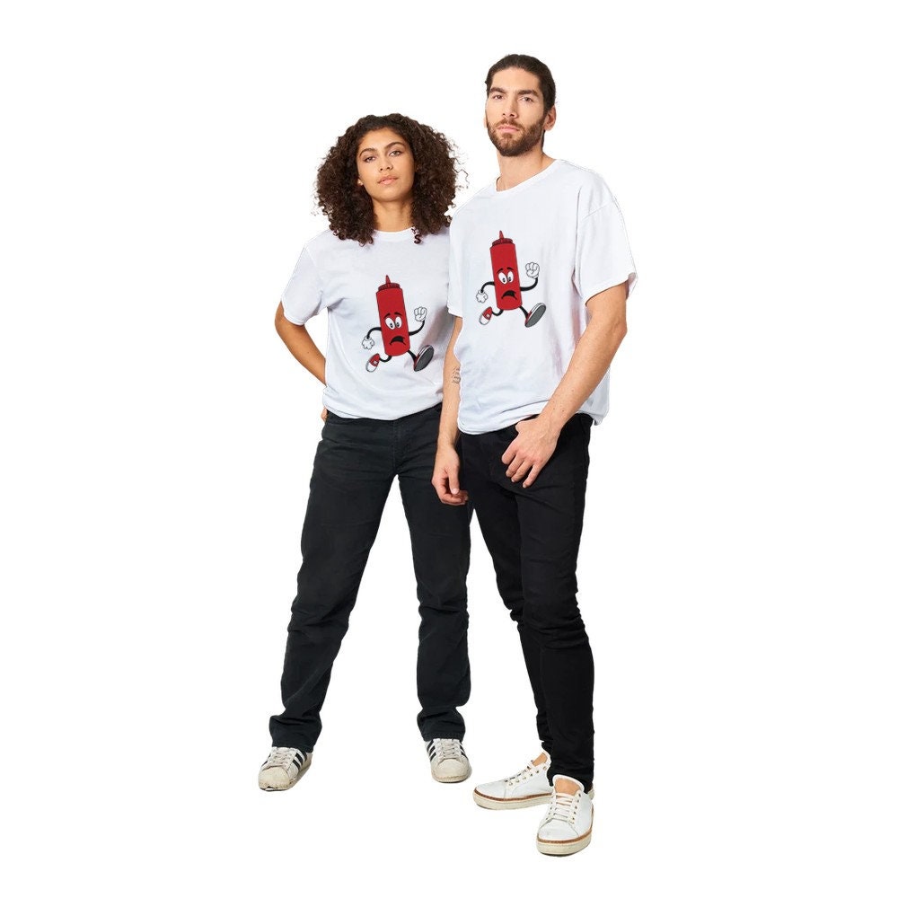 Scared Ketchup Heavyweight Unisex Crewneck T-shirt - Etsy