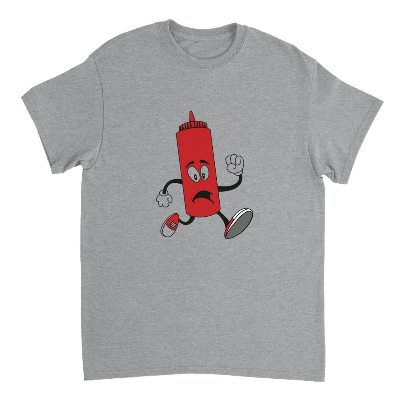 Scared Ketchup Heavyweight Unisex Crewneck T-shirt - Etsy