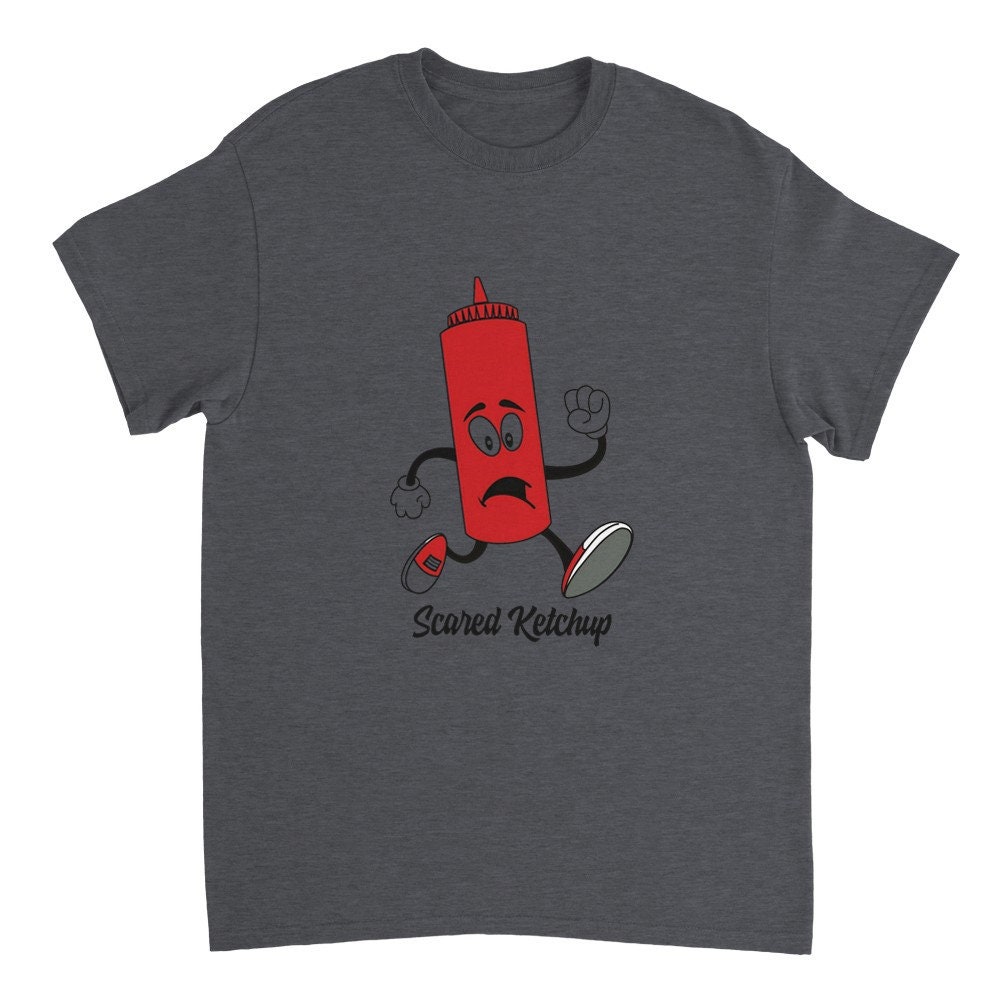 Scared Ketchup Heavyweight Unisex Crewneck T Shirt Etsy