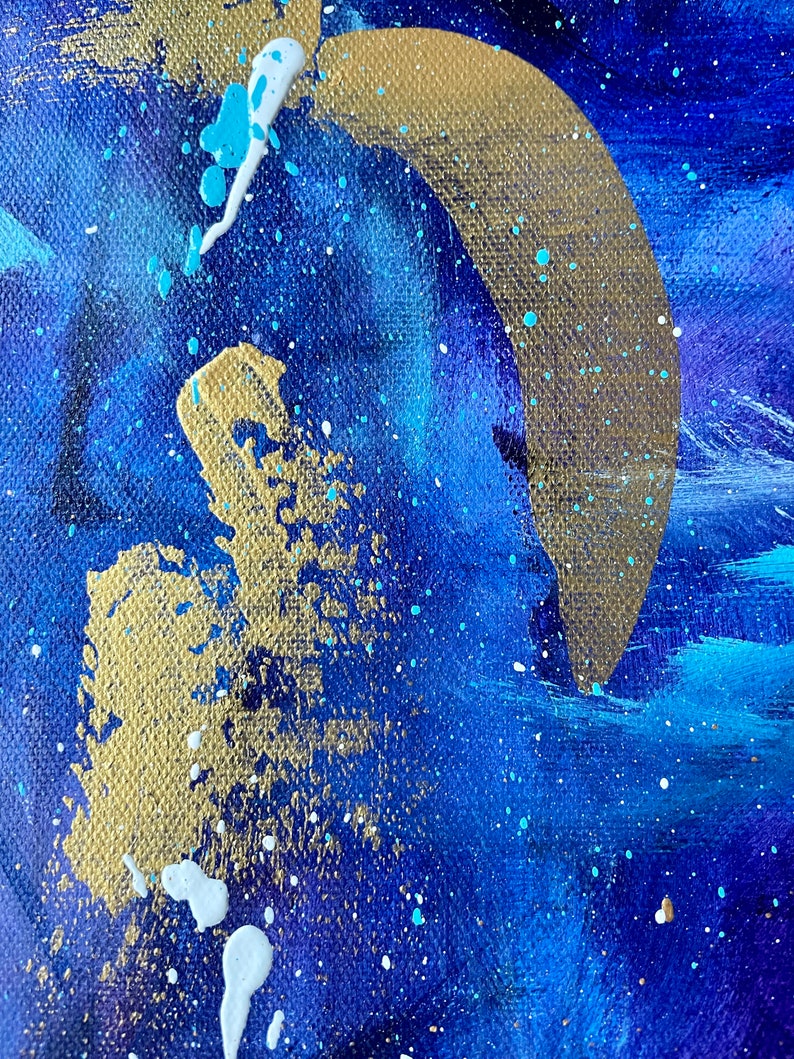 One of a Kind Abstract Hand Painted Acrylic Painting "bye Bye Forever ...