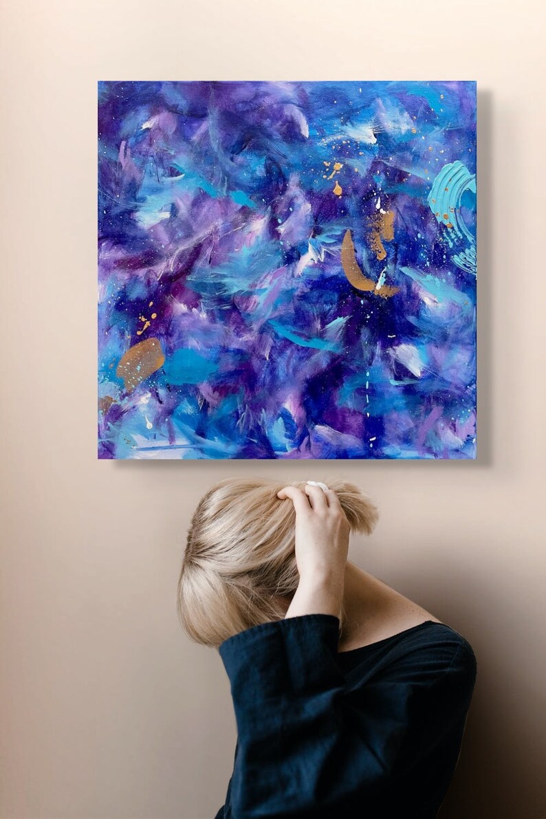 One of a Kind Abstract Hand Painted Acrylic Painting "bye Bye Forever ...