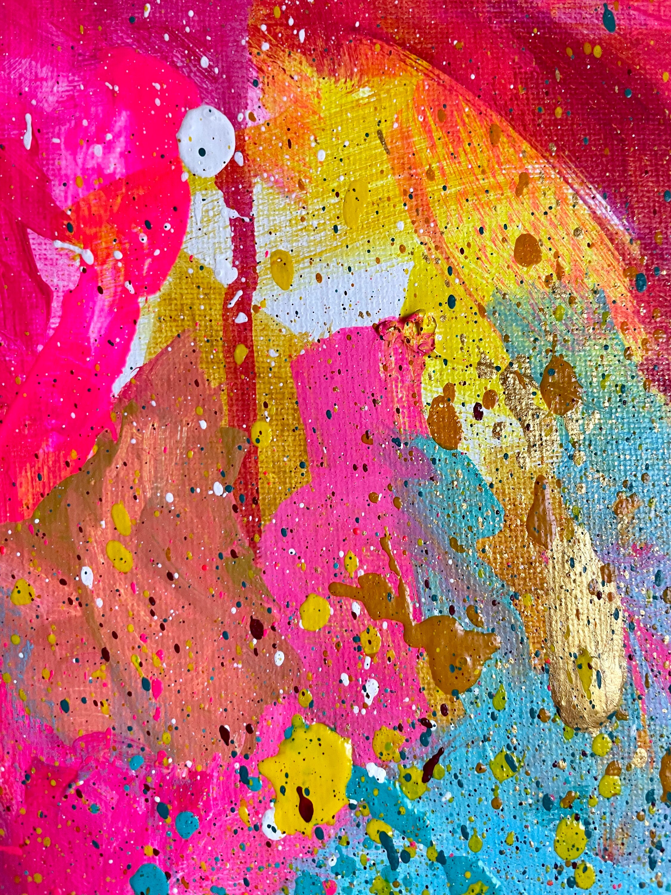 Acrylic Abstract Original Painting in Neon Colors "never Take Candy ...