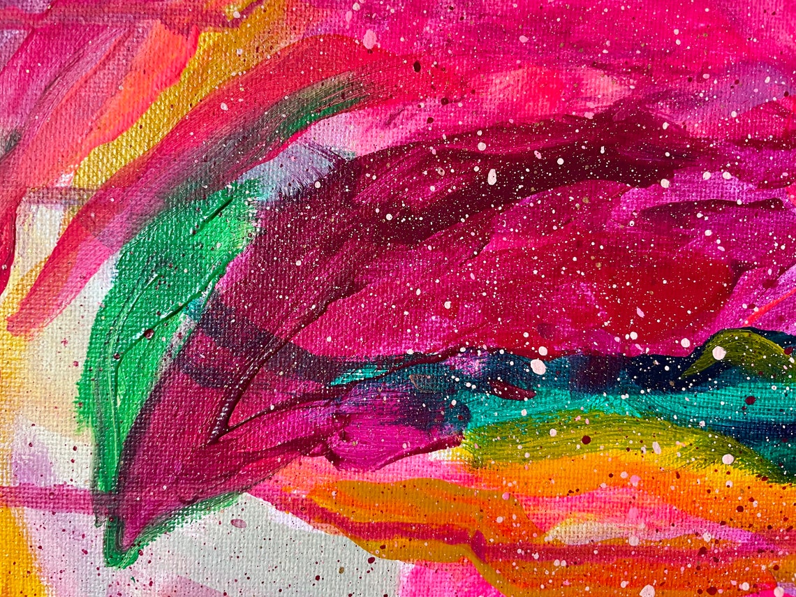 Acrylic Abstract Painting where Does the Sun Go in My Garden 24x20 ...