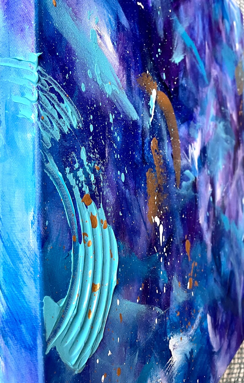 One of a Kind Abstract Hand Painted Acrylic Painting "bye Bye Forever ...