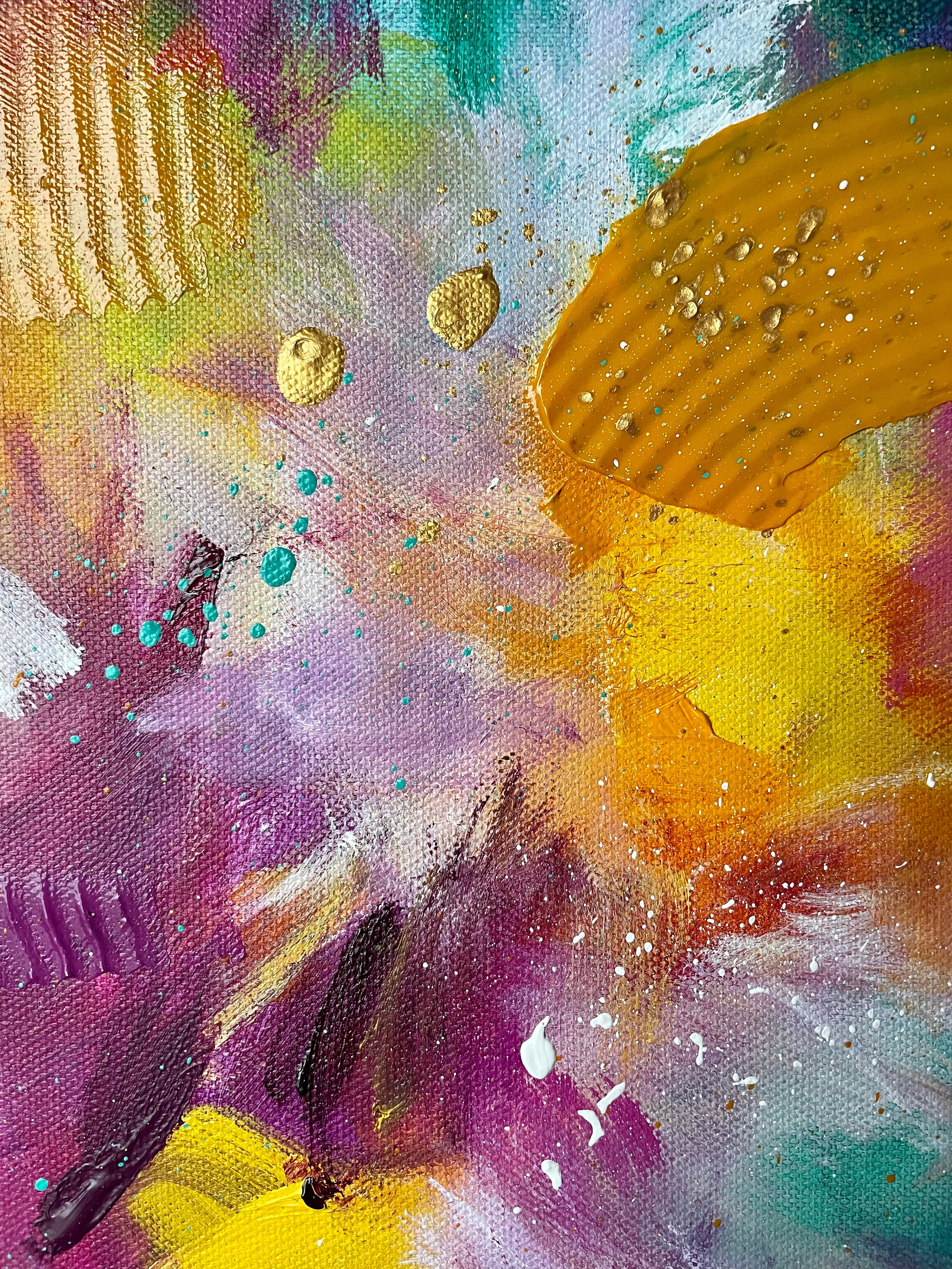 Unique Abstract Vibrant Acrylic Painting "you Don't Know Me at All ...