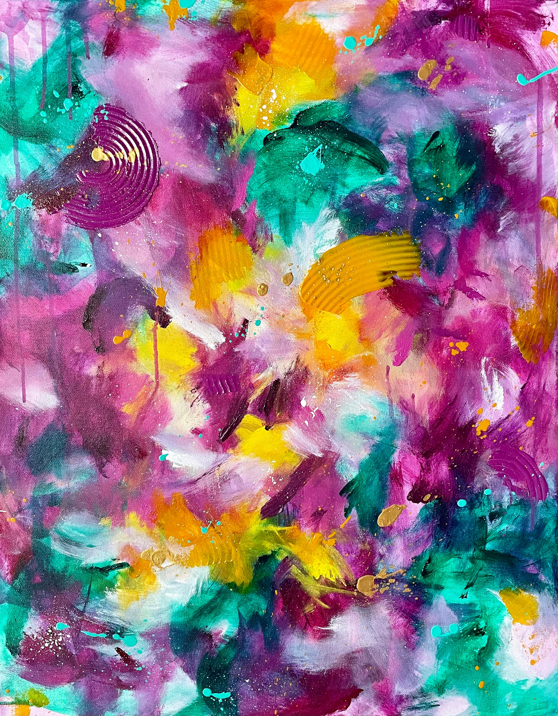 Unique Abstract Vibrant Acrylic Painting "you Don't Know Me at All ...