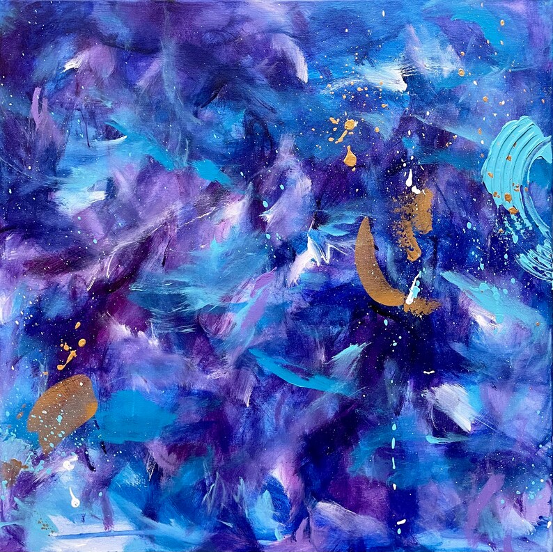 One of a Kind Abstract Hand Painted Acrylic Painting "bye Bye Forever ...