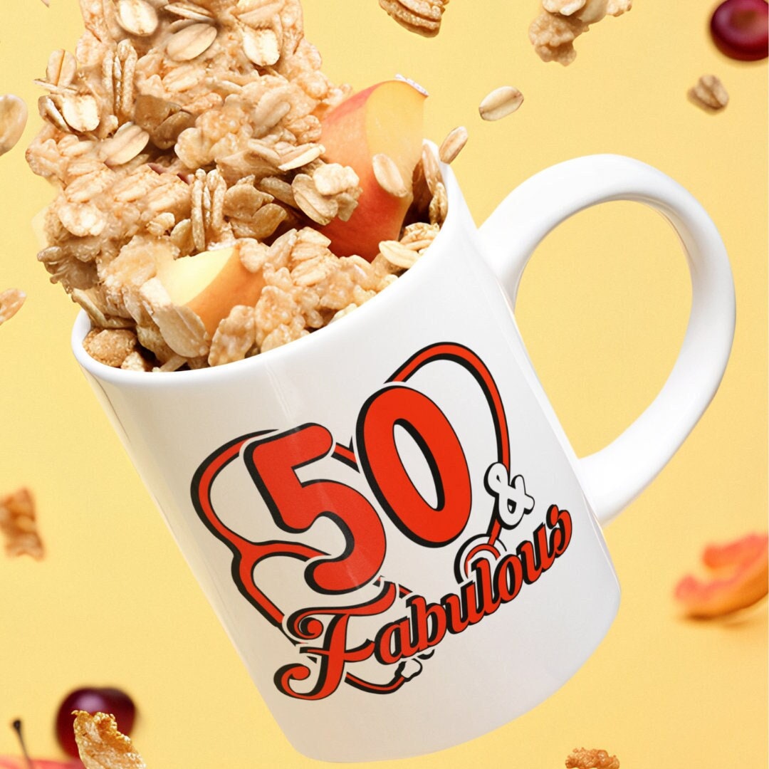 Nurse 50th Birthday Mugs for Women Fifty and Fabulous Nursing LPN RN ...