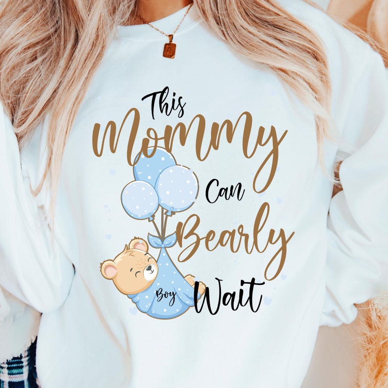 Bear Themed Baby Shower Boy Png Digital Download | Matching Outfits We ...