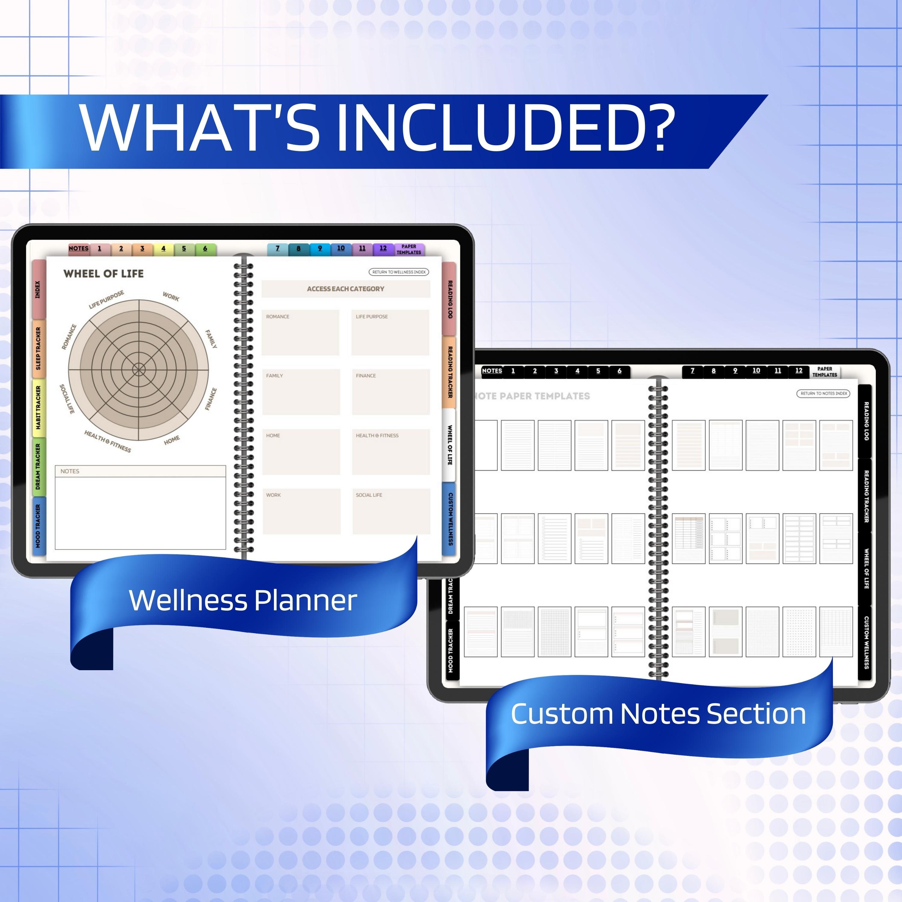Digital Wellness Planner, Wellness Tracker, Wellness Planner, Goodnotes ...