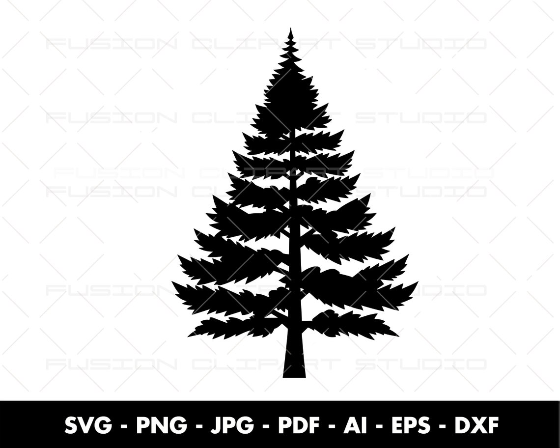 Pine Tree Vector Design, Pine Svg Silhouette Svg Christmas Svg Pine Cut ...