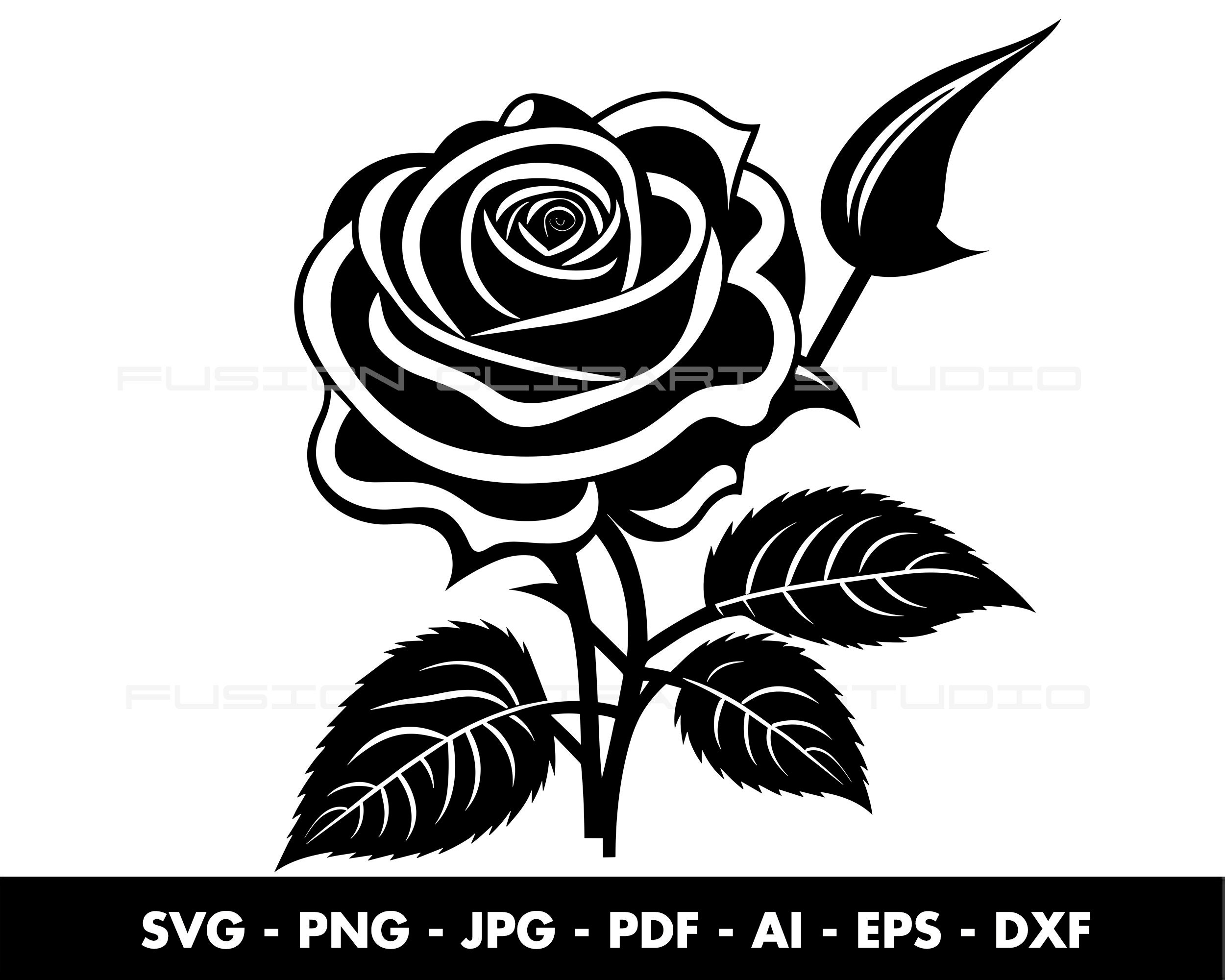 ROSE SVG FILE, Roses Svg, Flower Svg, Roses Template Svg, Rose Bouquet ...