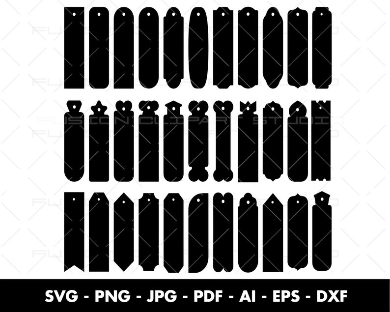 34 Bookmark Designs Digital Instant Download Templates SVG EPS DXF PDF ...