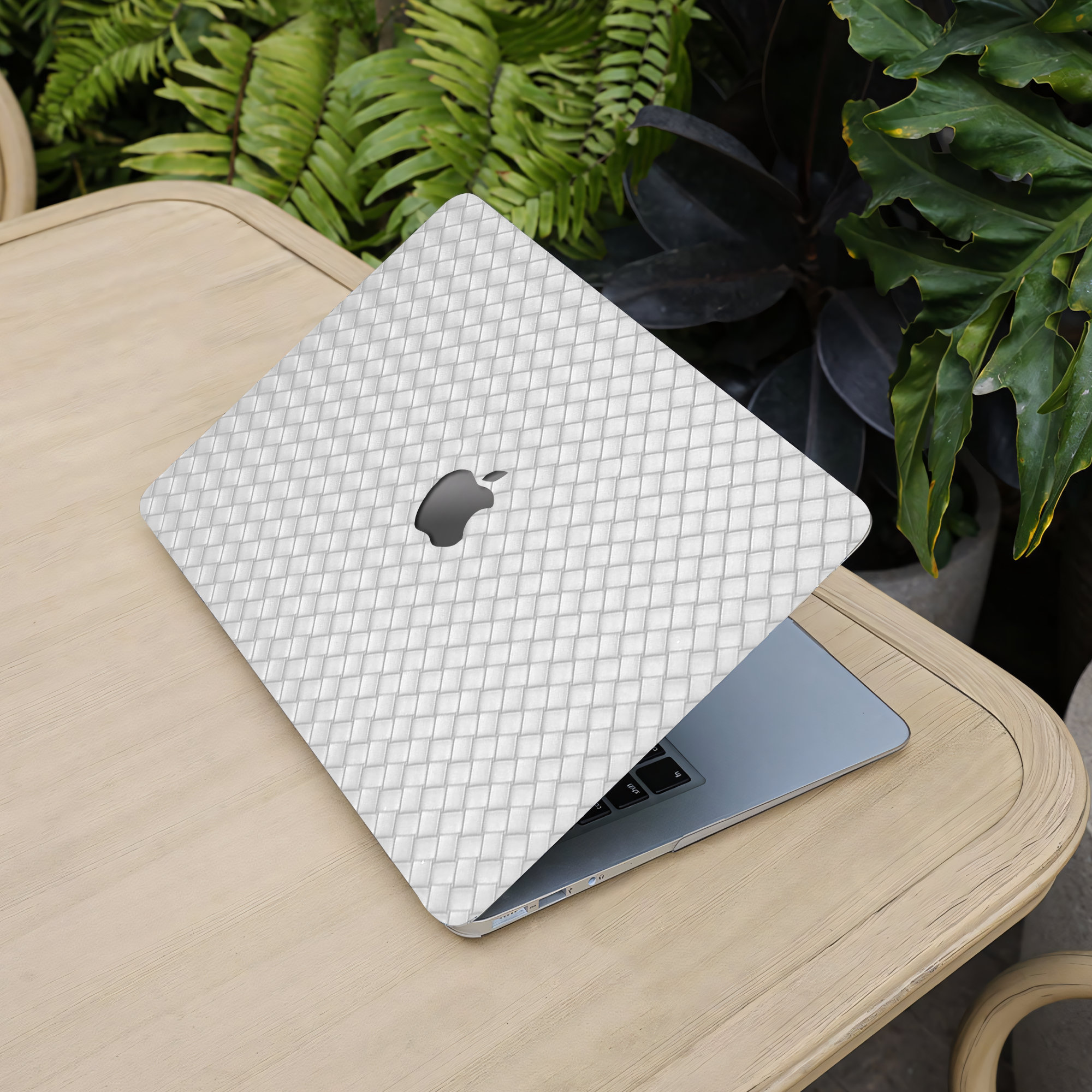White Woven MacBook Hard Shell Case, Fits Air13 M2/pro13 M1/pro 14 ...