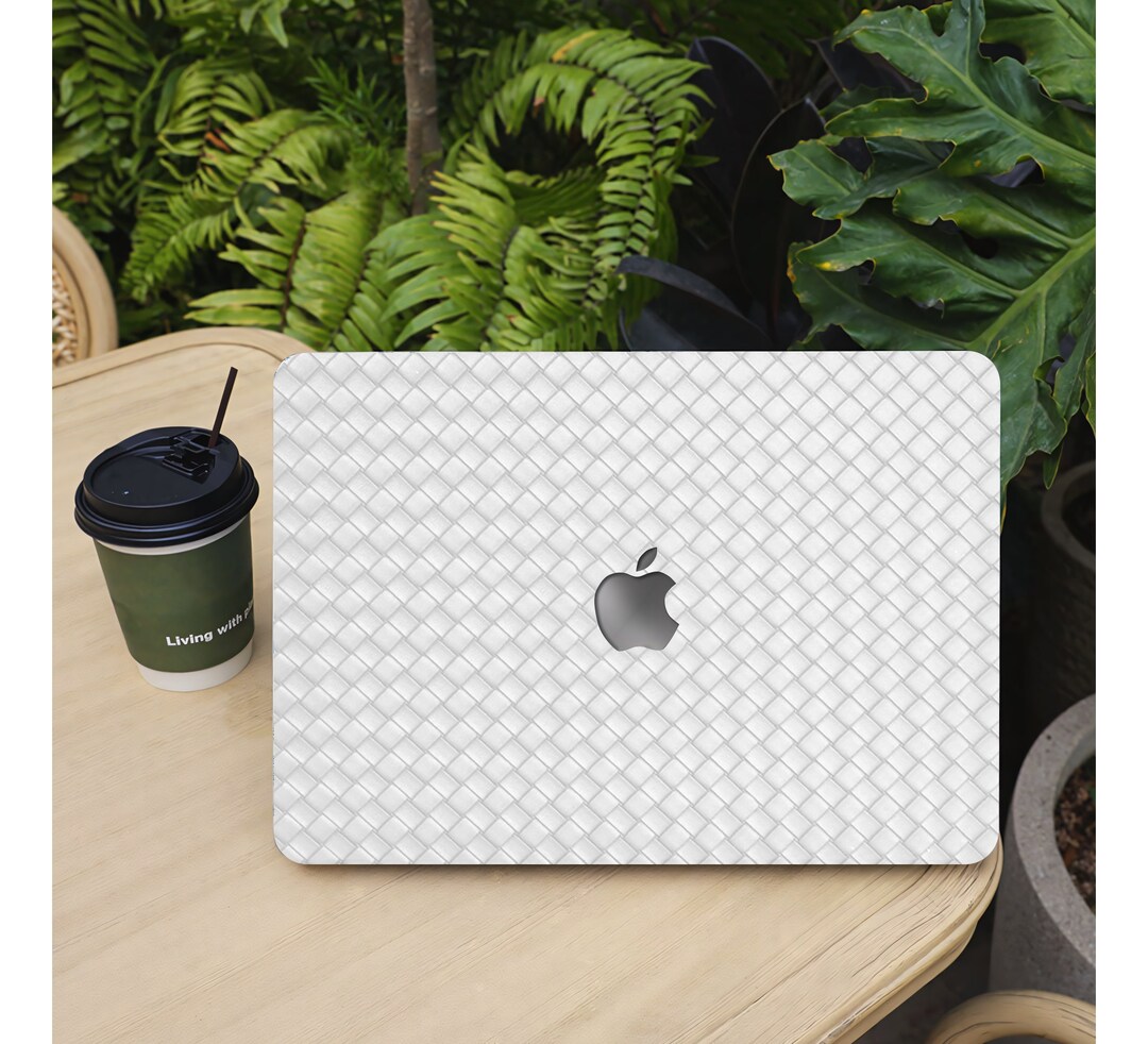White Woven MacBook Hard Shell Case, Fits Air13 M2/pro13 M1/pro 14 ...