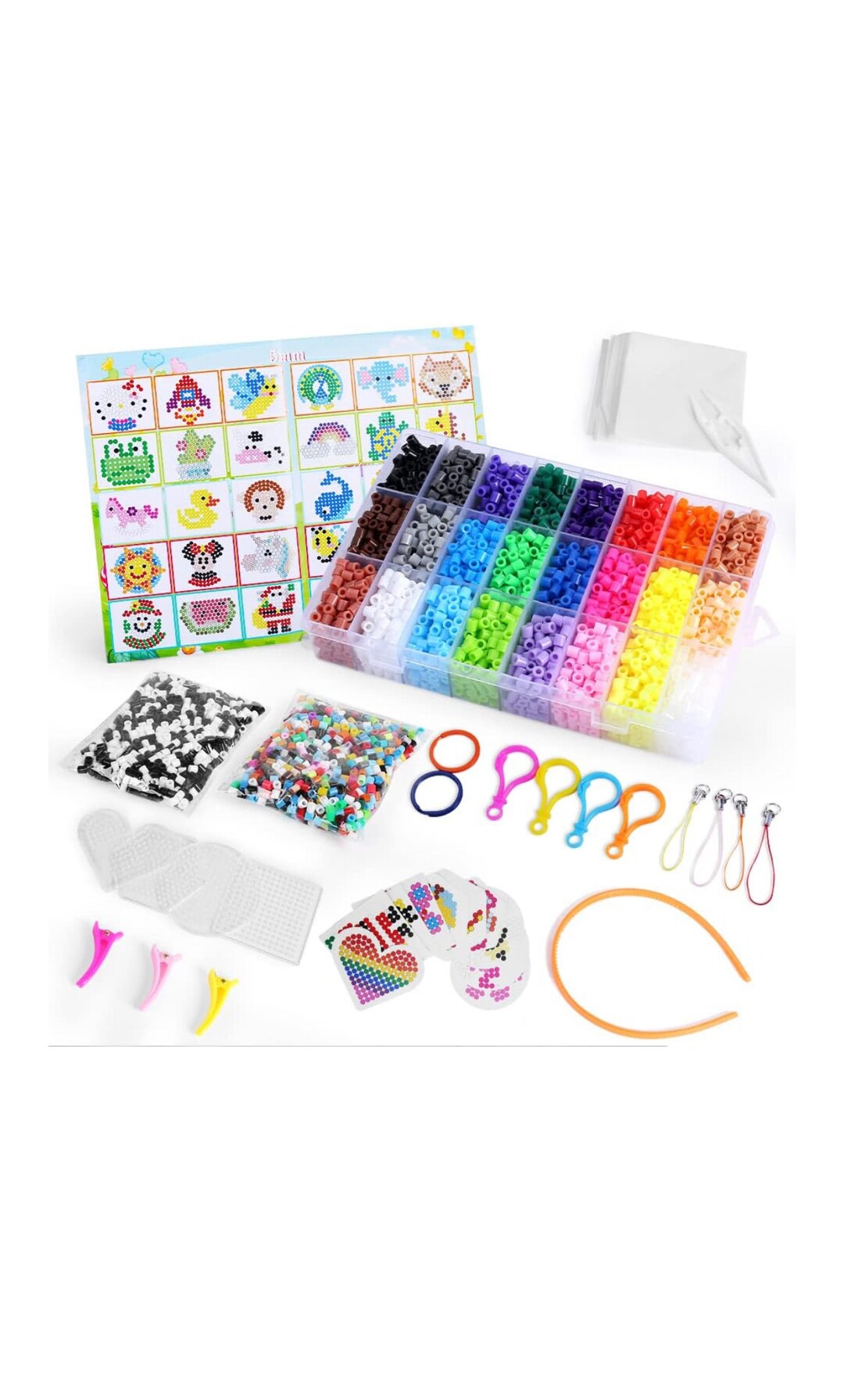 Iron Beads For Kids 6300pcs Fuse Beads Craft Kit – 26 Colors, 5mm Beads ...