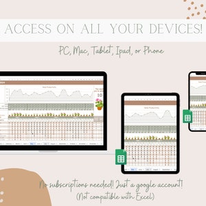 Growing Flower Habit Tracker Spreadsheet | Google Sheet | Digital ...