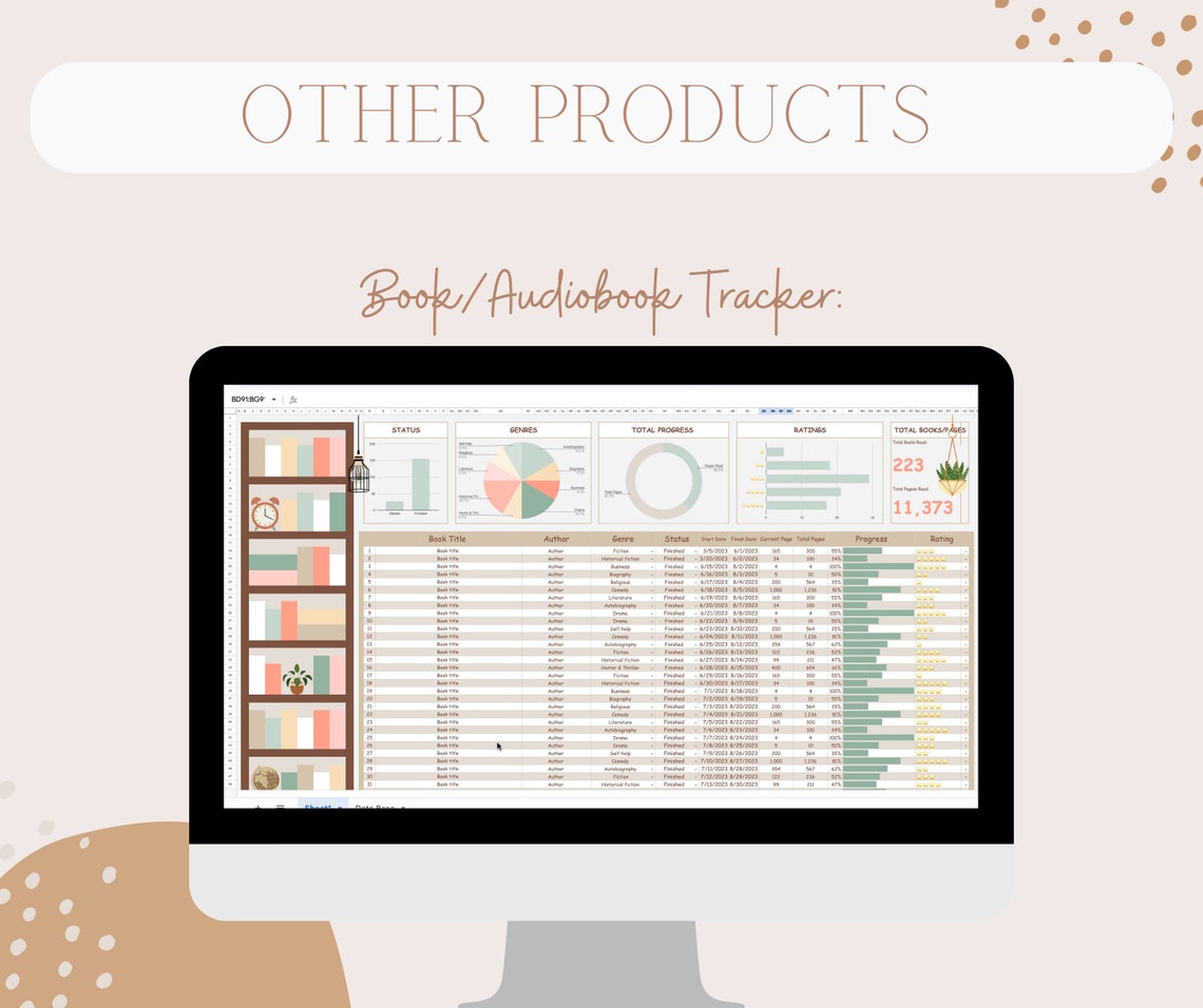 Growing Flower Habit Tracker Spreadsheet | Google Sheet | Digital ...