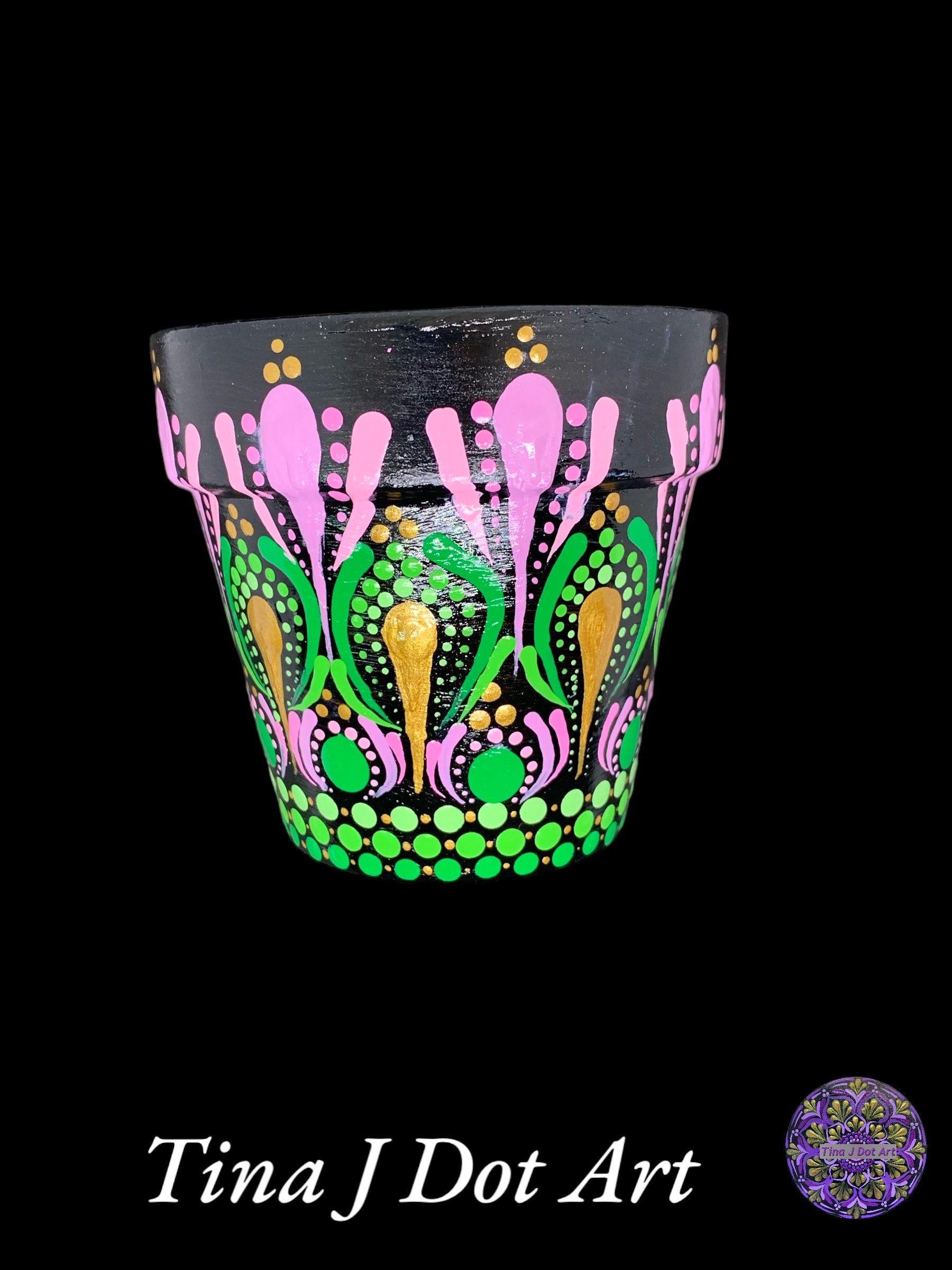 Terracotta Pot, 3" Terracotta Pot, Mandala Dot Art, Succulent Pot - Etsy