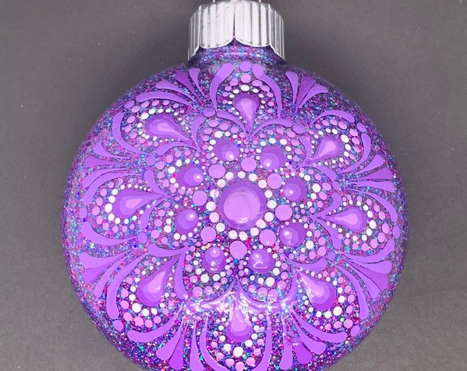 Christmas Ornament, 3 Christmas Ornament, Mandala Dot Art - Etsy
