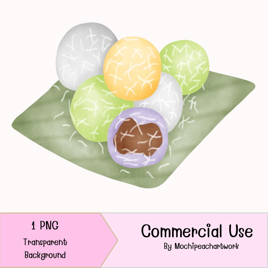 Thai Dessert Clipart Kanom Tom | Traditional Coconut Ball PNG - Etsy