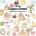 Capybara Summer Clipart | Cute Beach Capybara PNG - Etsy