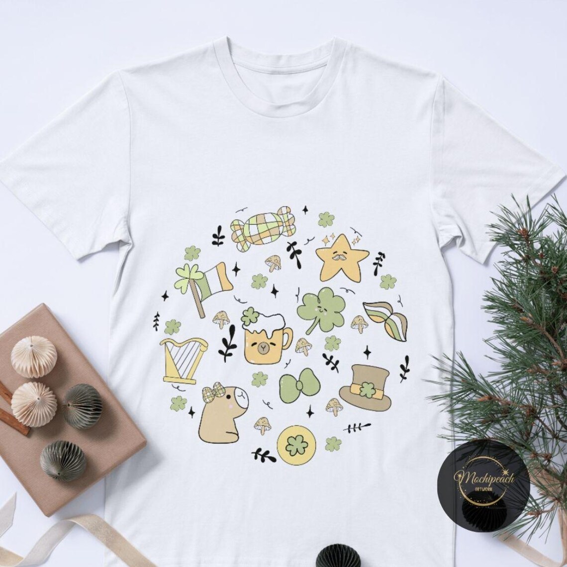 St. Patrick's Day Capybara Clipart: Groovy Irish PNG (digital Download ...