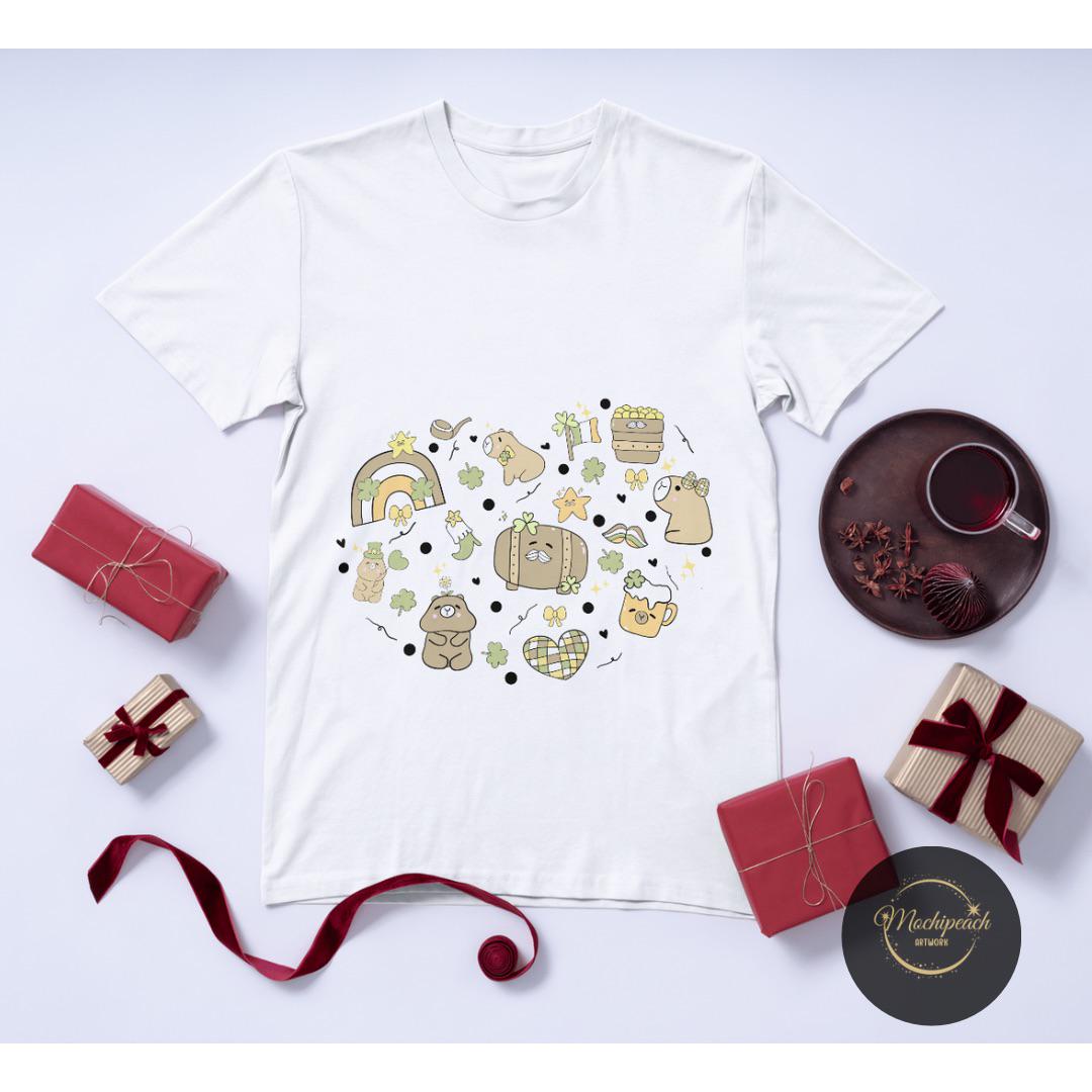 St. Patrick’s Day Capybara Clipart, Groovy Capybara St. Patrick’s Day ...