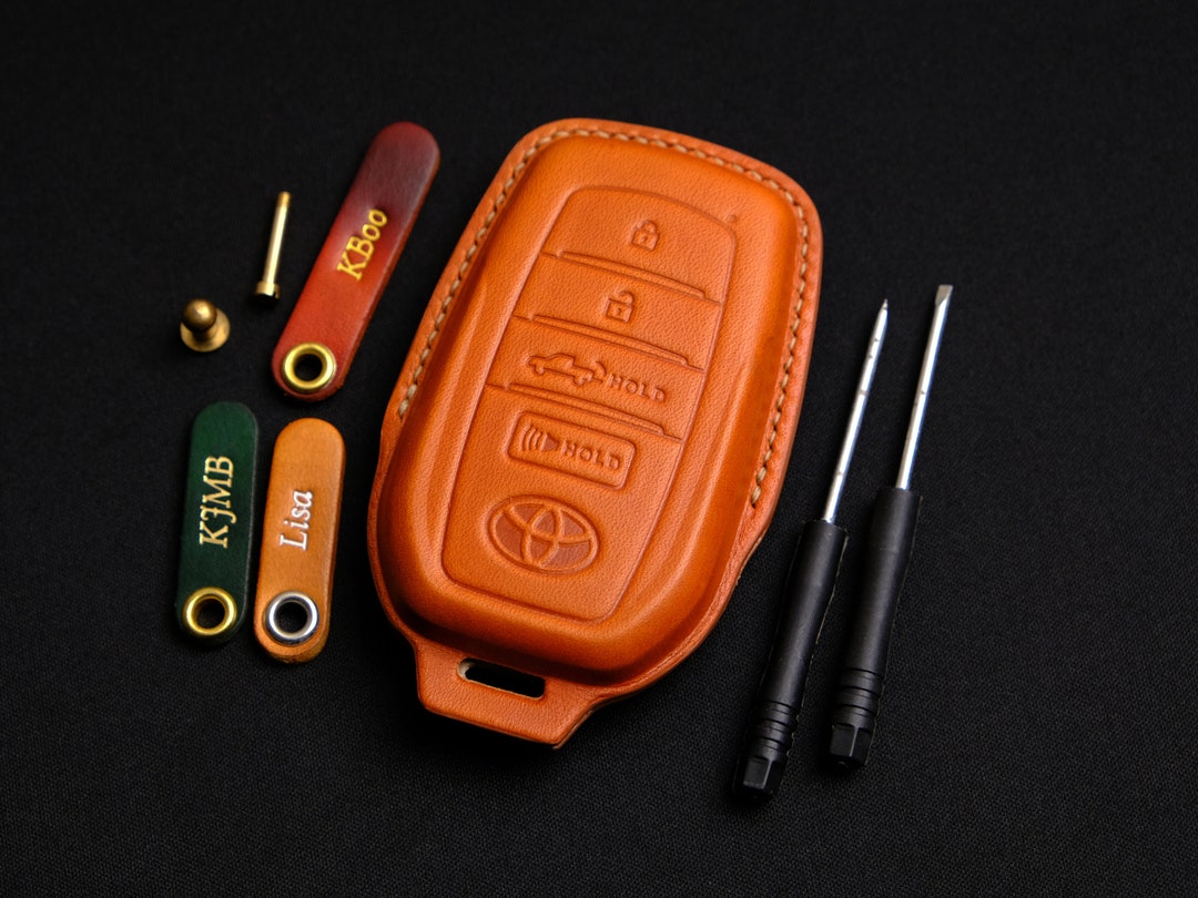 Genuine Leather Key Cover for 2023 2024 Toyota Tundra RAV4 - Etsy