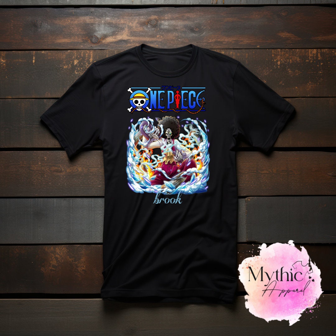 Brook One Piece Anime Shirt, Skull Musician Tee, Manga Fans Gift ...