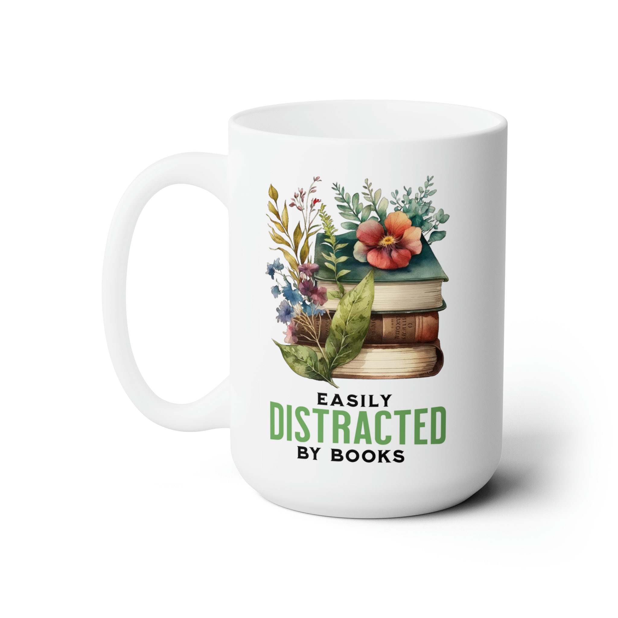Books Ceramic Mug 15oz Reading Coffee Mug Book Coffee Mug - Etsy