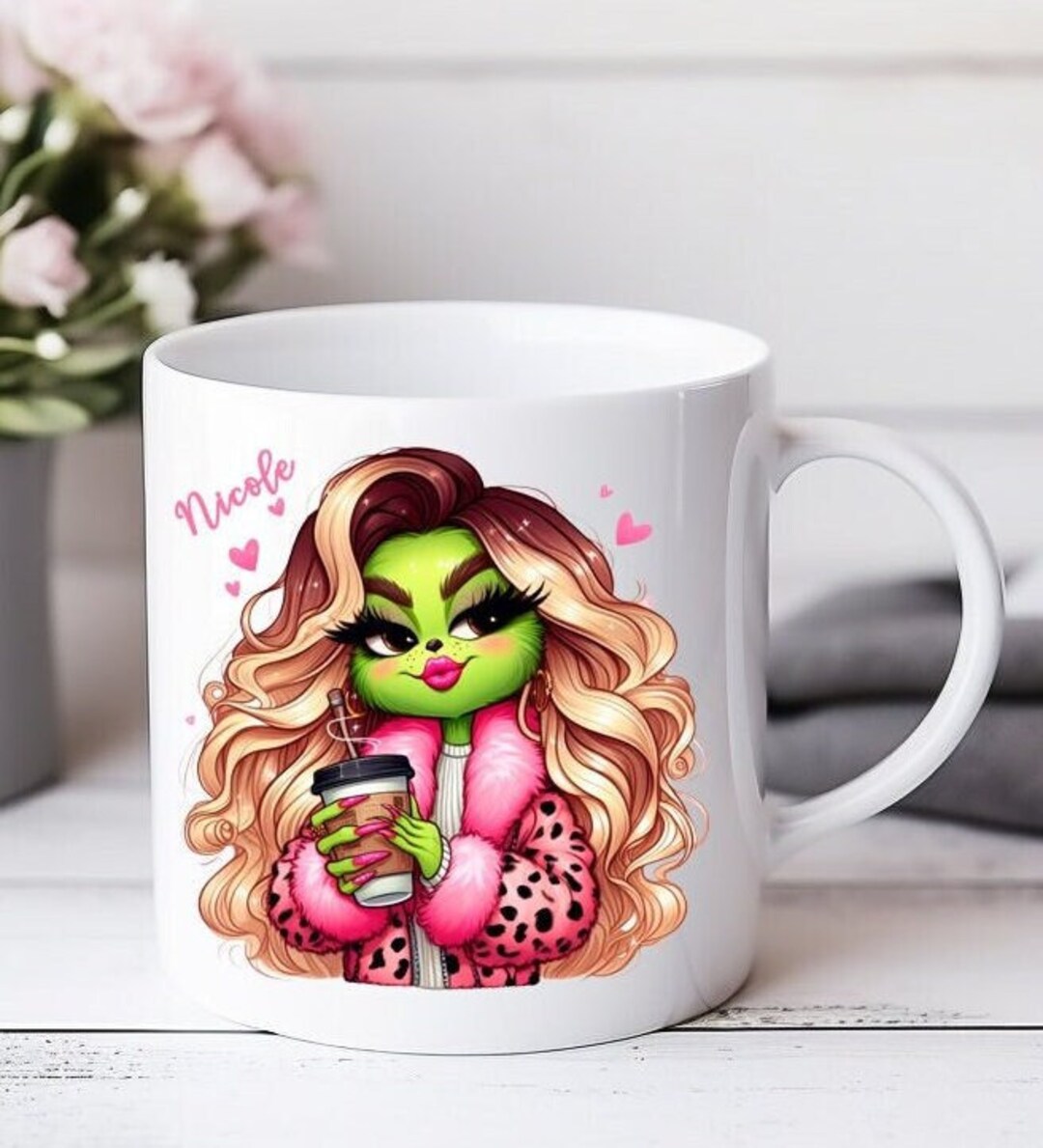 Personalized Name Glamorous Lady Fun Coffee Ceramic Mug 11oz, Girl Gift ...