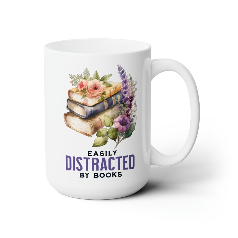 Books Ceramic Mug 15oz Reading Coffee Mug Book Coffee Mug - Etsy