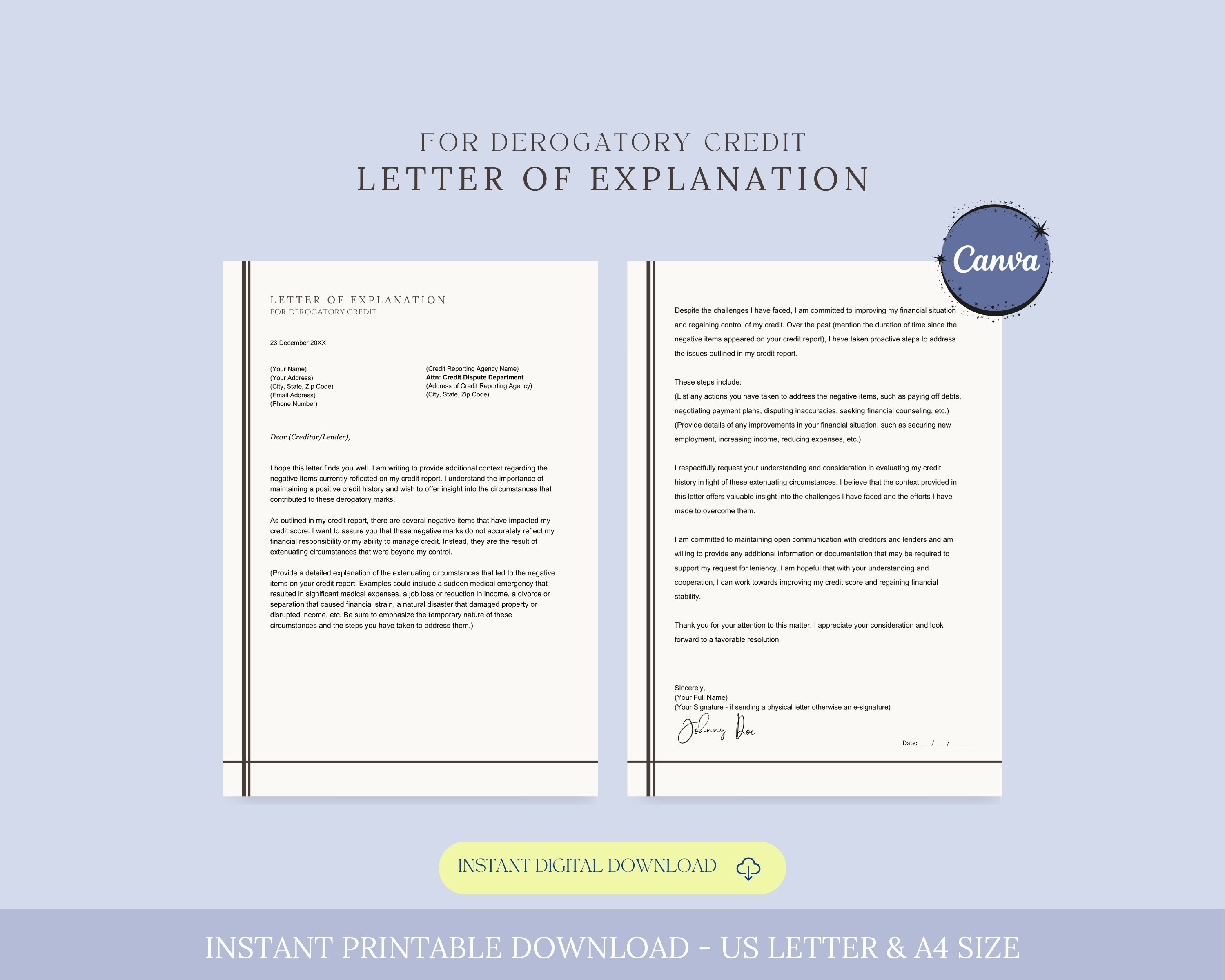 Letter Of Explanation For Derogatory Credit Letter Template Credit Report Dispute Letter Bad