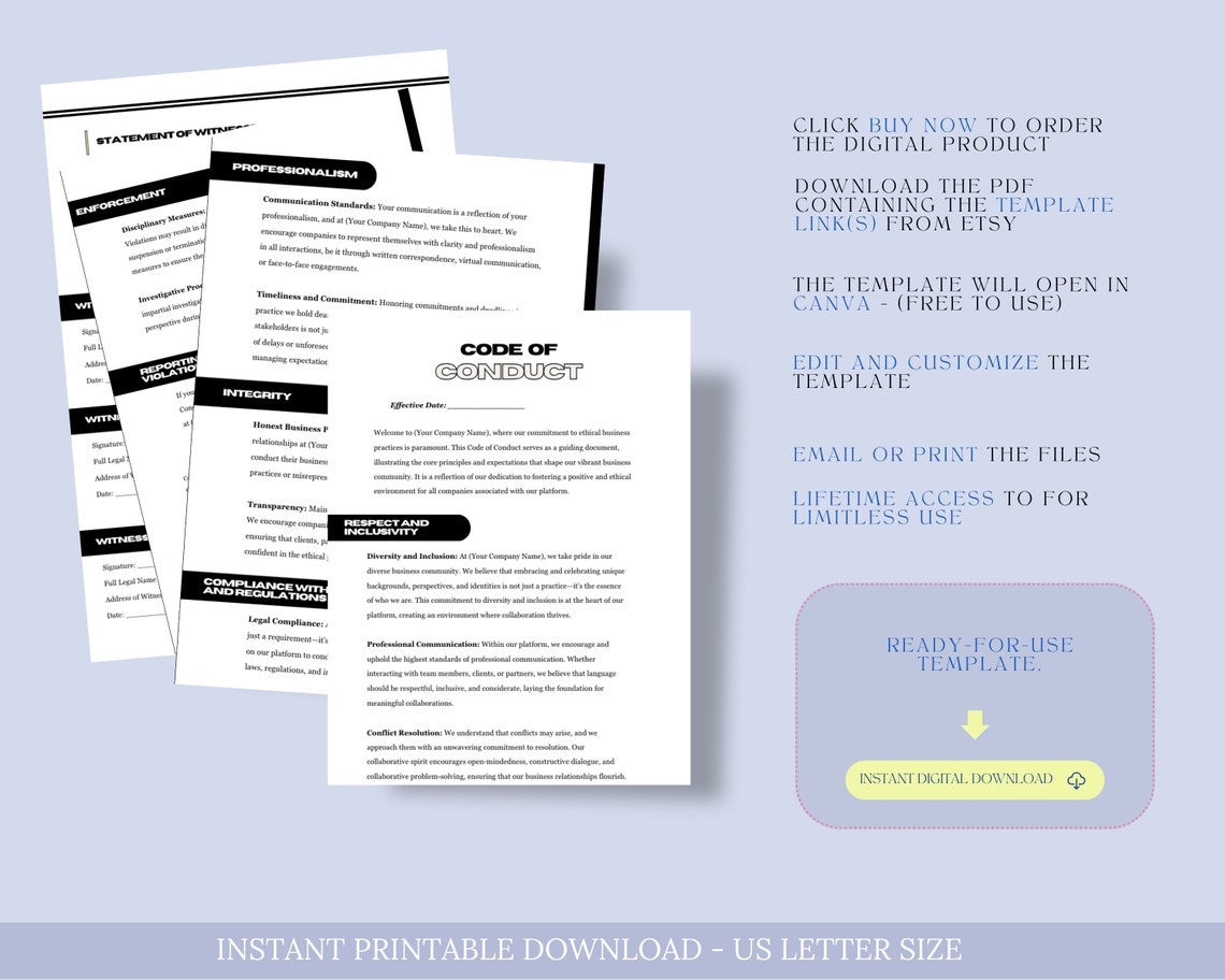 Code of Conduct Template, Nonprofit Ethics, Board of Directors, New ...