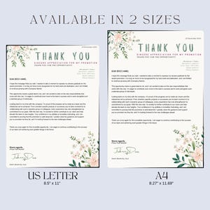 Boss Thank You Letter for Promotion Template,thank You for Promotion ...
