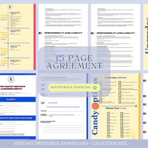 Candy Buffet Services Contract Agreement Template, Dessert Table ...