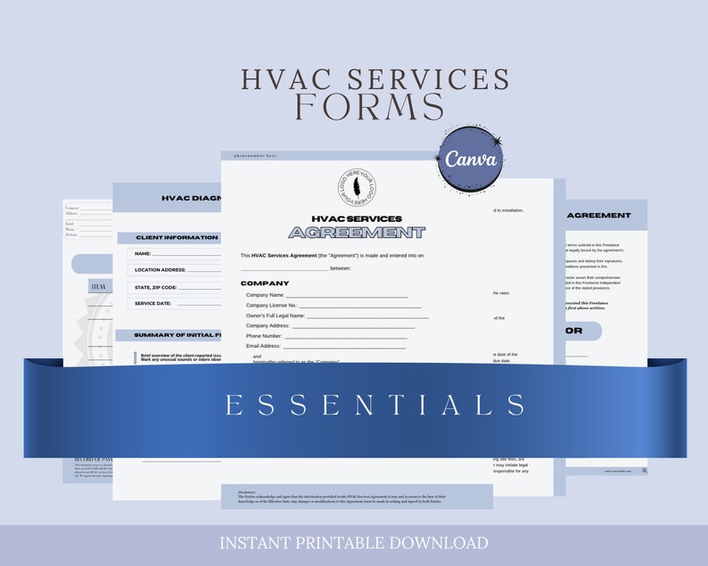 HVAC Services Starter Essentials, Hvac Contractor, Hvac Agreement, Hvac ...