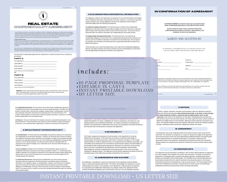 Real Estate Confidentiality Statement Agreement, Property ...