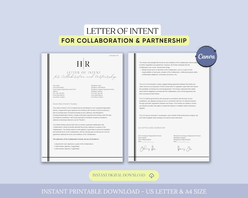 General Letter of Intent for Collaboration and Partnership Template ...