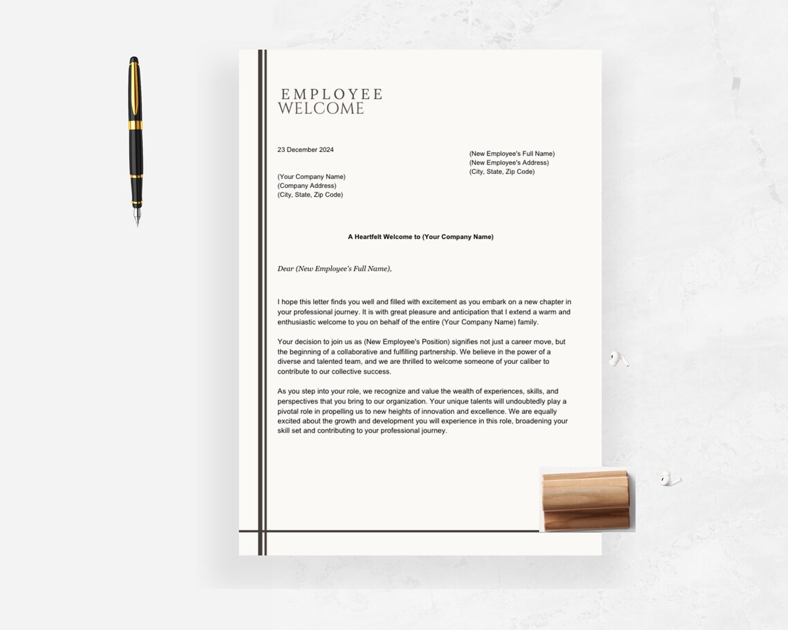 New Employee Welcome Letter, New Employee Welcome Letter Template, New ...