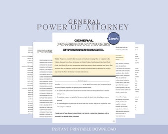 General Power of Attorney - Etsy